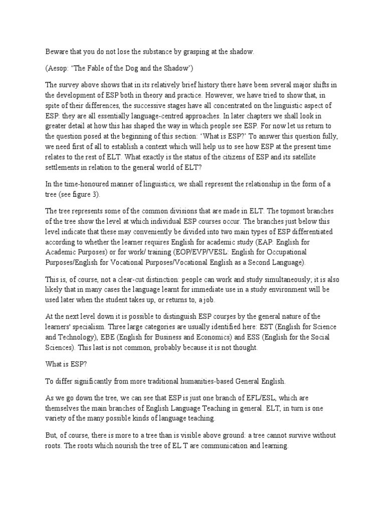 ESP Approach Not Product | PDF | Language Education | Learning