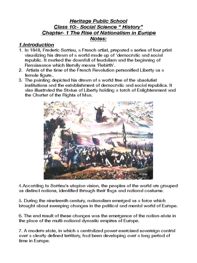 History Chapter 1 10 | PDF | Nationalism | Liberalism