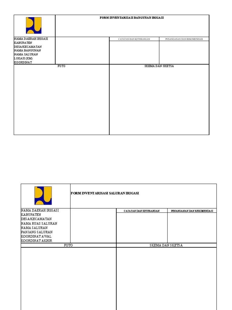 Form Survey Irigasi | PDF