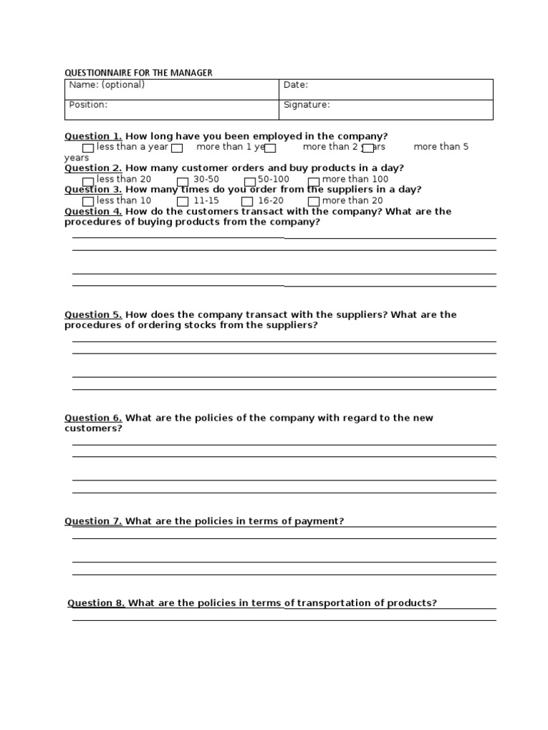 Sales and Inventory System THESIS SURVEYS & QUESTIONNAIRE | PDF ...