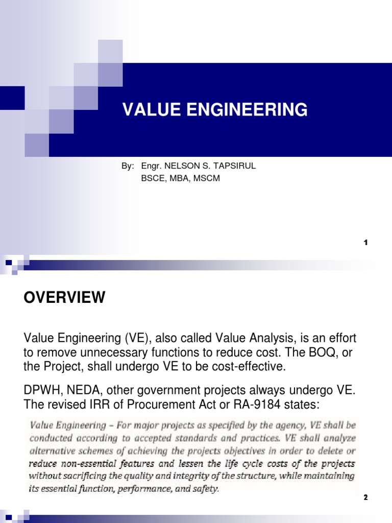 Value Engineering | PDF | Design | Engineering