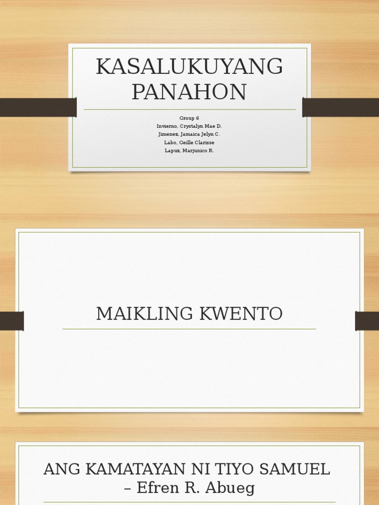 Kasalukuyang Panahon | PDF