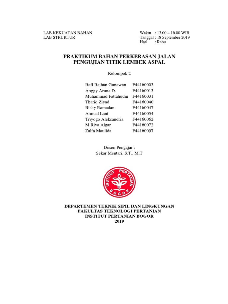 Laporan Perkerasan Jalan PDF | PDF