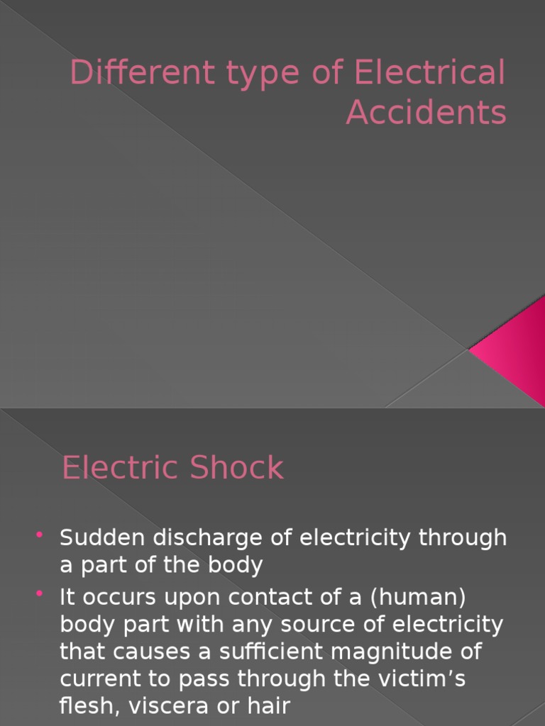 Different Type of Electrical Accidents | PDF | High Voltage | Medical ...