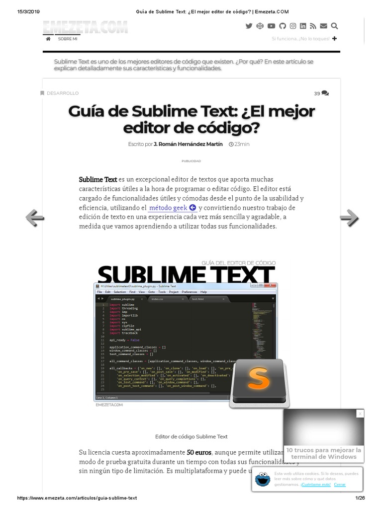 Guía de Sublime Text - ¿El Mejor Editor de Código | PDF | Expresión ...