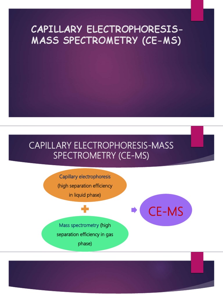Capillary Electrophoresismass Spectrometry | PDF | Electrospray ...
