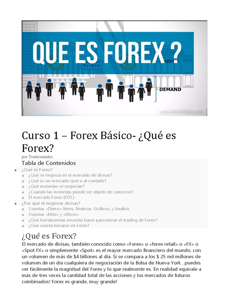 1 - Forex Básico - Qué Es Forex PDF | PDF | Mercado de divisas | Comercio