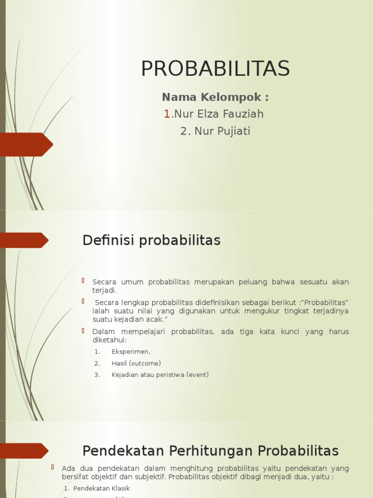 Definisi dan Aturan Dasar Probabilitas | PDF