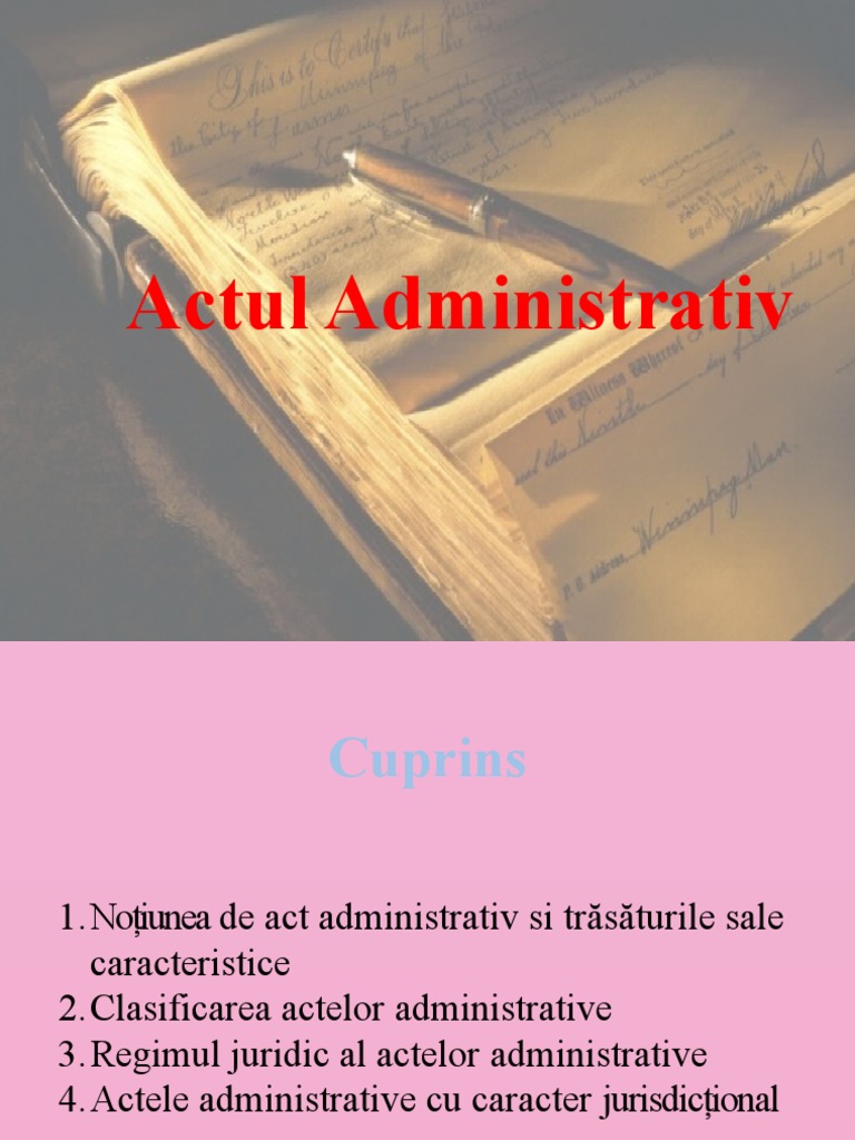 Actul Administrativ | PDF