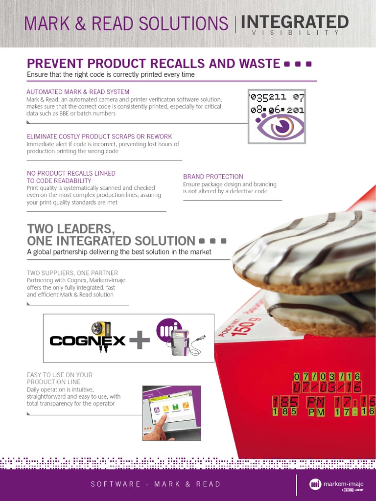 Markem-Imaje CoLOS Mark&Read Datasheet | PDF | Printer (Computing) | Computer Network