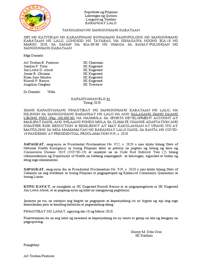 SK REsolution 1 | PDF