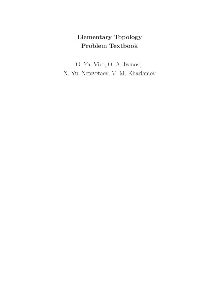 Elementary Topology Guide Pdf Compact Space Group Mathematics