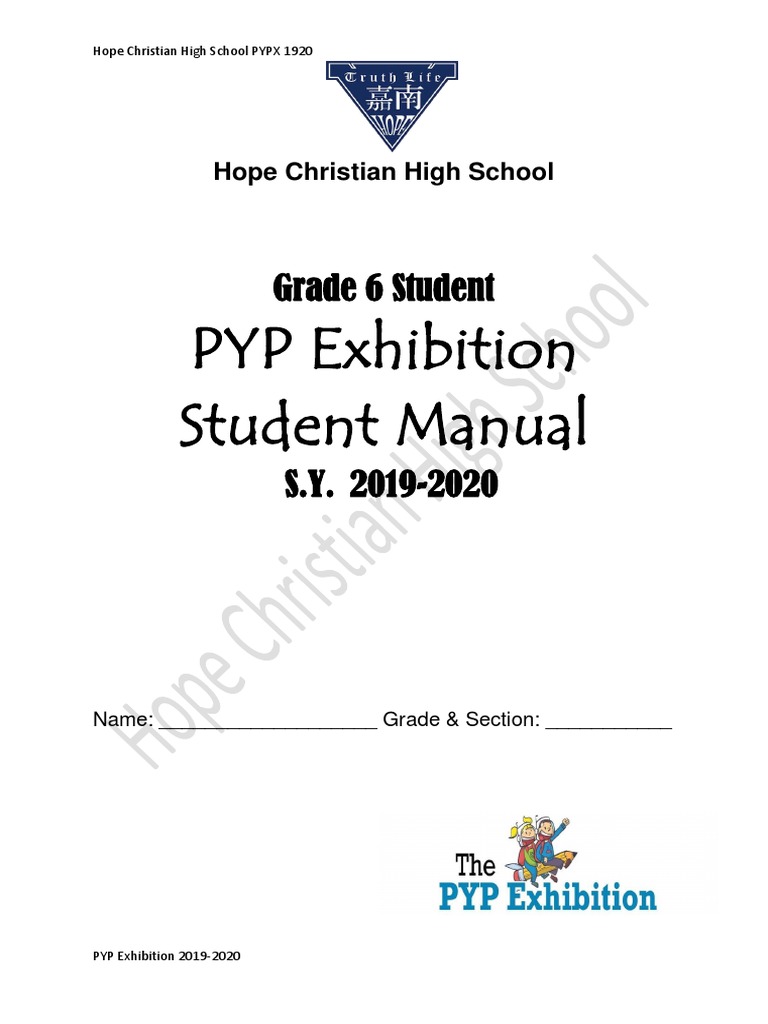 PYPX Exhibition Guidelines 2019-2020 | PDF | Mentorship | Question