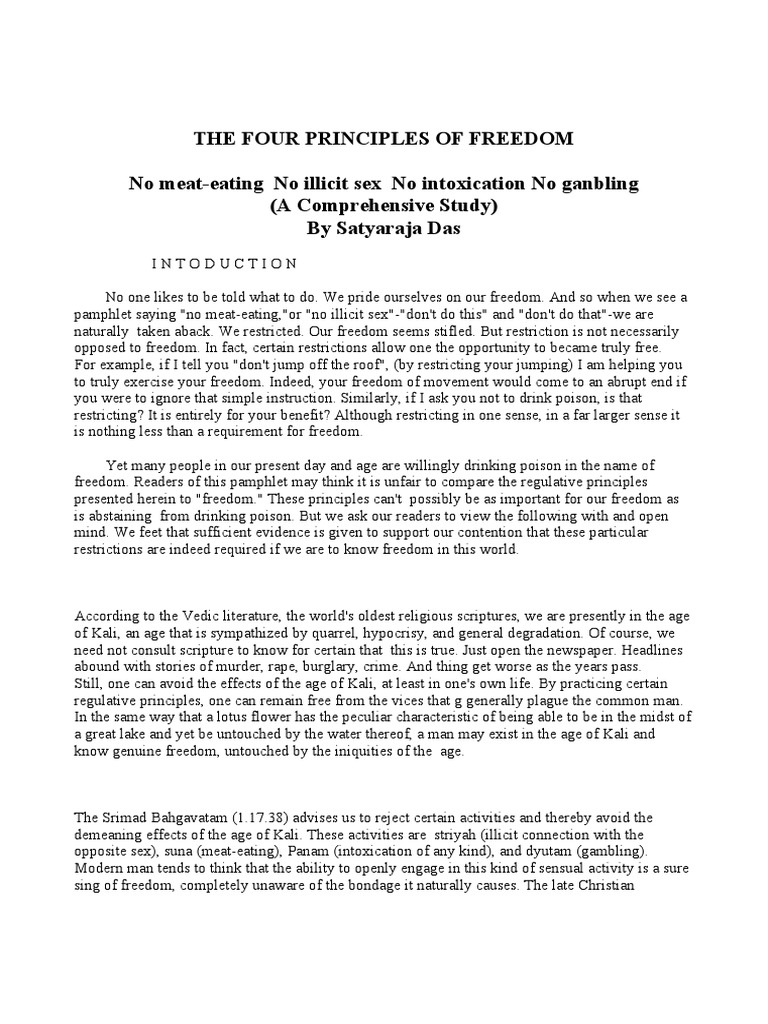 4 Principles of Freedom | PDF | Hiv/Aids | Coronary Artery Disease