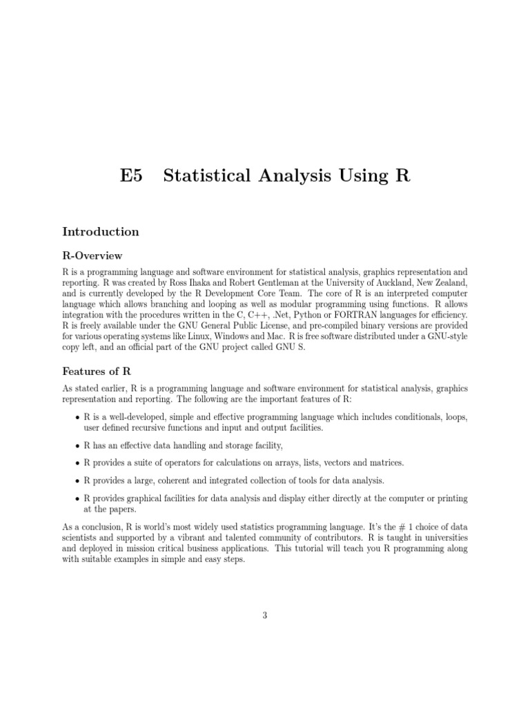 E5 - Statistical Analysis Using R | PDF | Matrix (Mathematics) | Array Data Structure