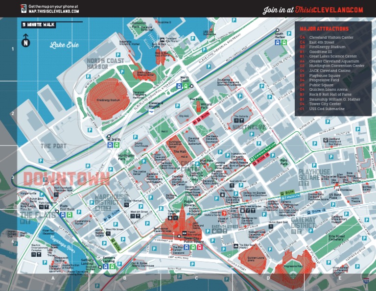 Downtown Cleveland Map 180424 | Cleveland | Nature