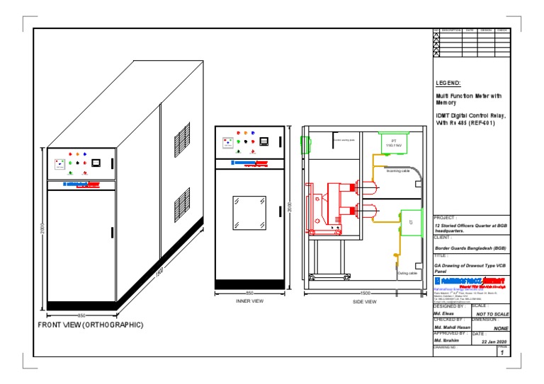 GA Drawing of HT Panel | PDF | Unrest