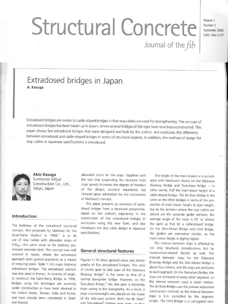 Extradosed Bridges in Japan - Ajm | PDF