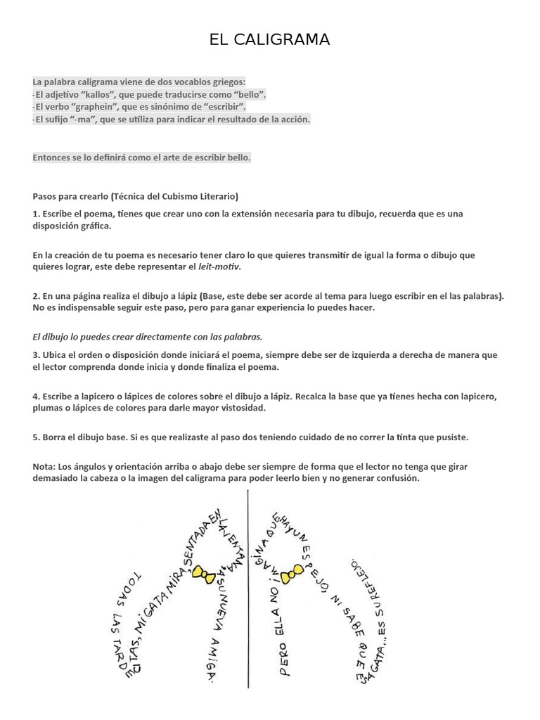El Caligrama | PDF