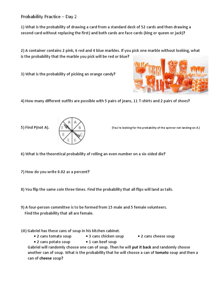 Counting and Probability - Day 2 - Practice | PDF | Applied Mathematics ...