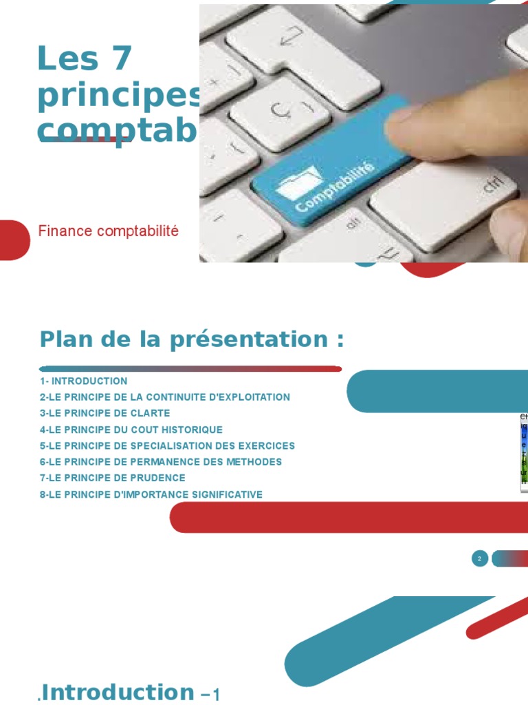 Les 7 Principes Comptables Expose | PDF | Comptabilité | Économie