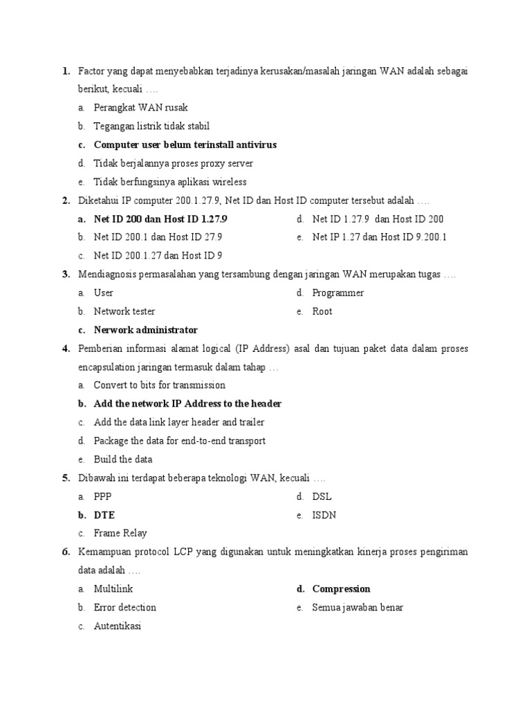Bank Soal TEKWAN KELAS 11 Ganjil | PDF