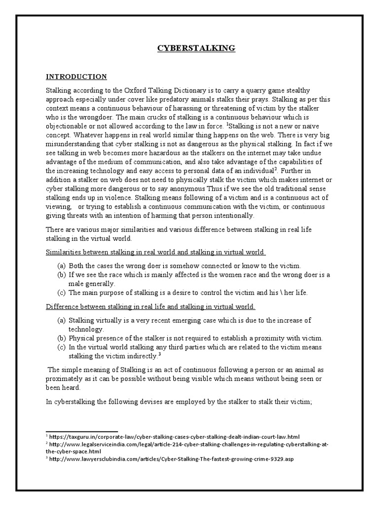 Understanding Cyberstalking: A Comprehensive Look at Types of ...