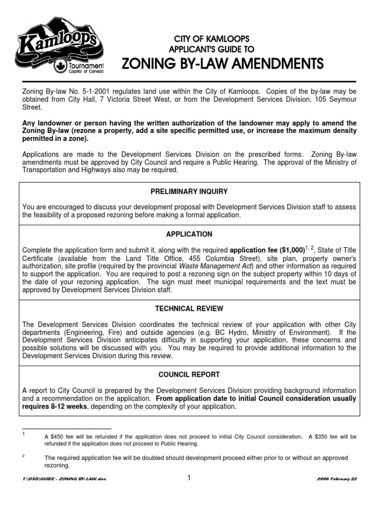 Rezoning Application Guide | PDF | Zoning | By Law