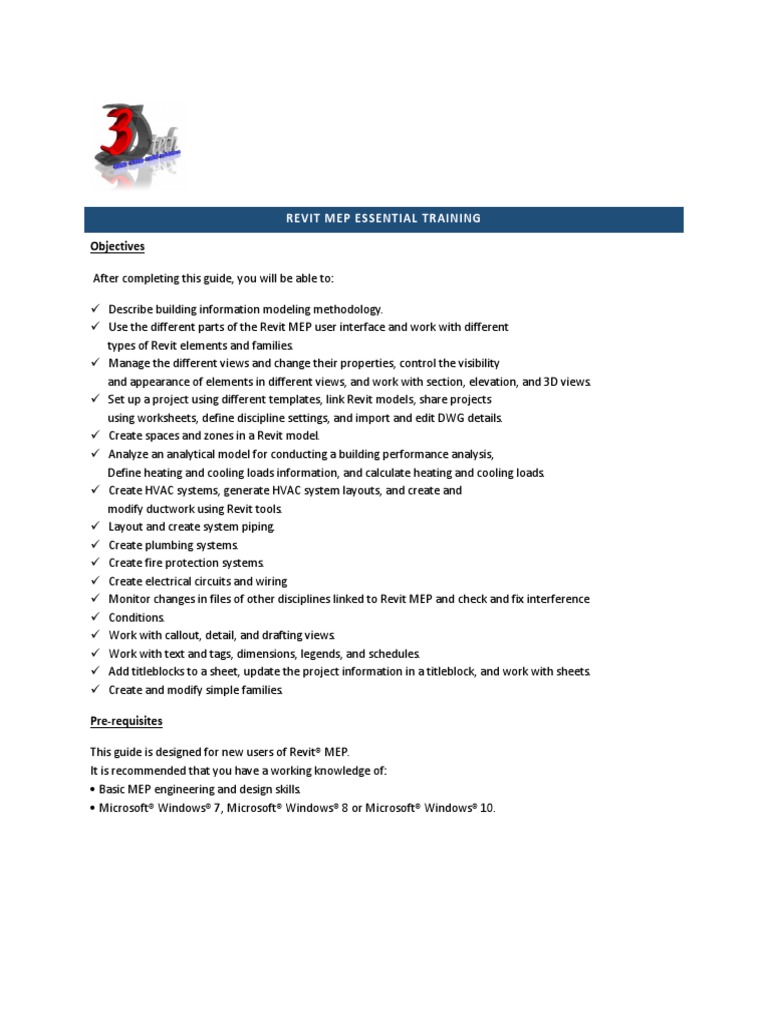 Revit MEP Essential Training | PDF | Autodesk Revit | Duct (Flow)