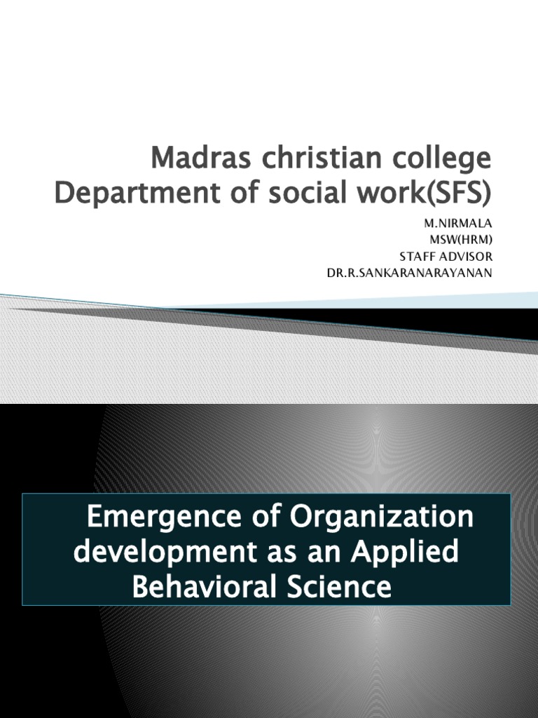 Emergence of OD As An Applied Behavioral Science | PDF | Organization ...