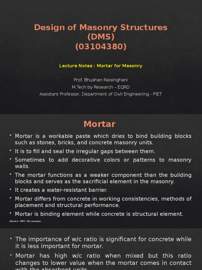 Design of Masonry Structures | PDF | Mortar (Masonry) | Lime (Material)
