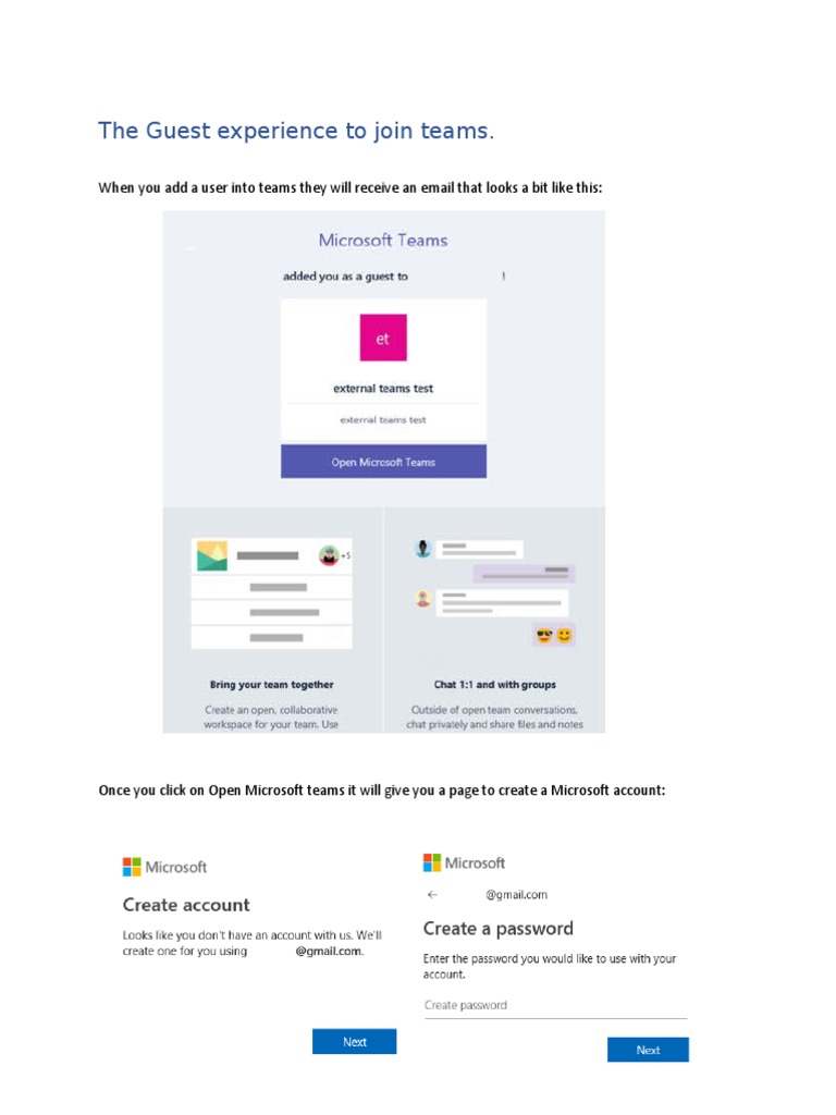 User manual of Microsoft teams