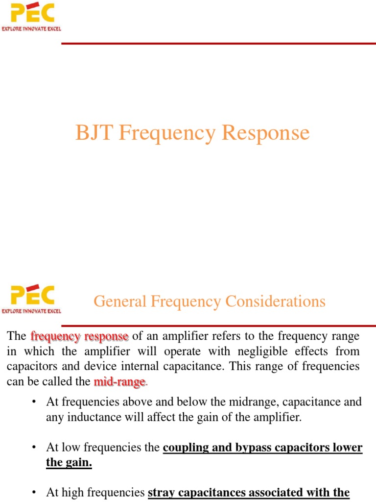 BJT Frequency Responce PDF | PDF | Amplifier | Decibel