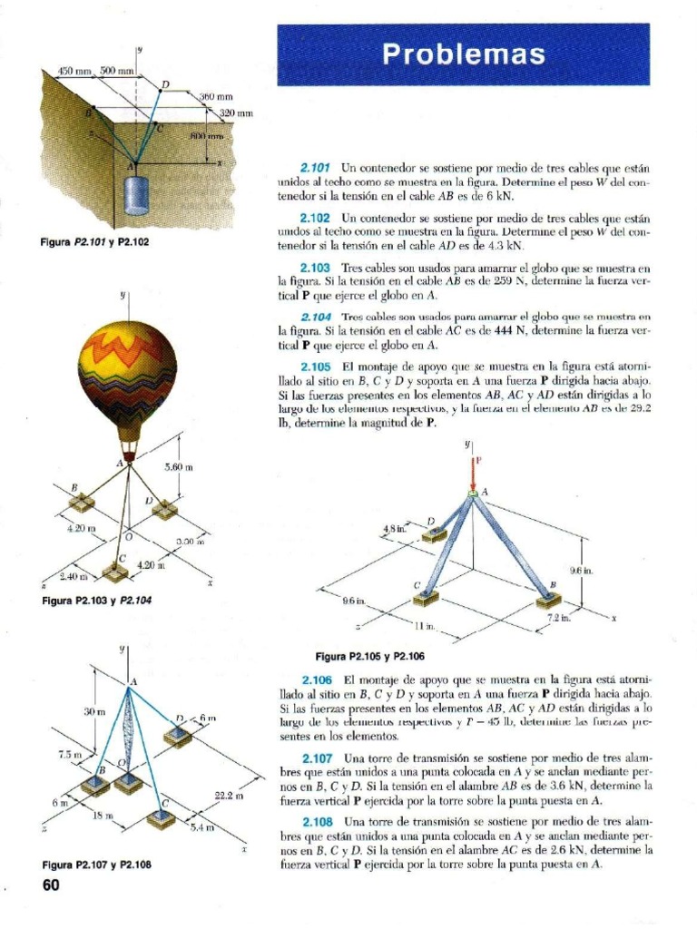 Ejercicios Equilibrio 3D | PDF
