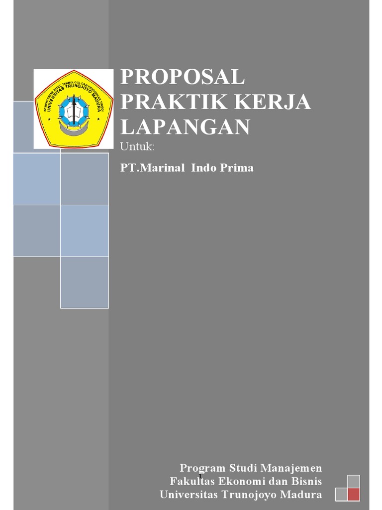 Proposal Magang PT Marinal Indo Prima | PDF