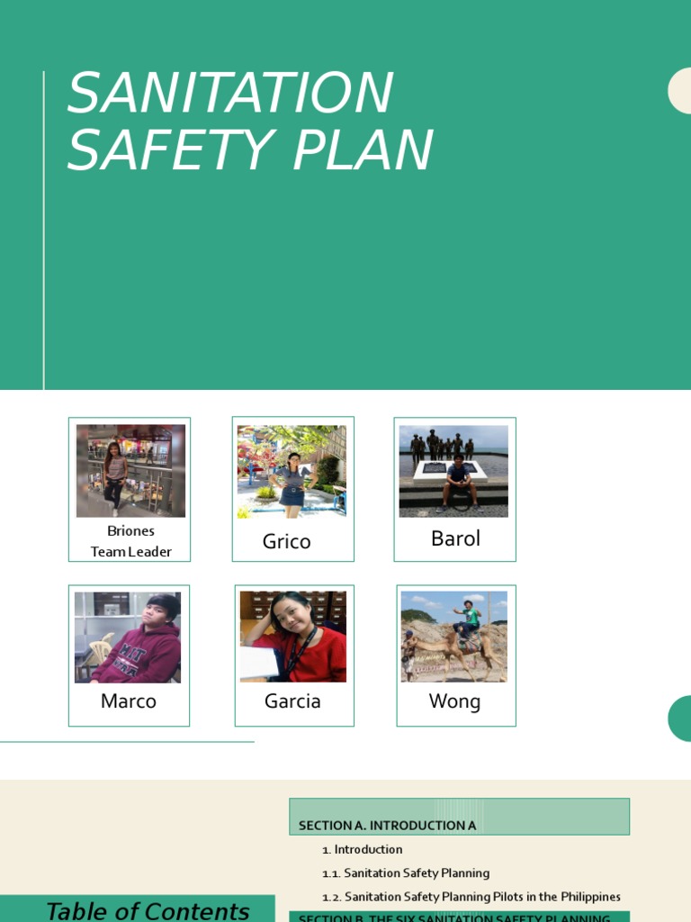 Group 3 - Sanitation Safety Planning | PDF | Sanitation | Transmission ...