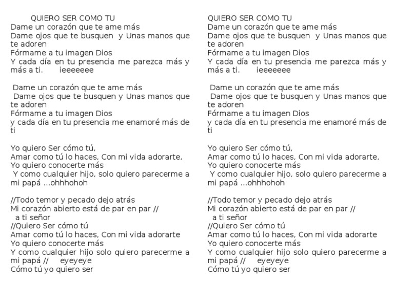 Quiero Ser Como Tu | PDF
