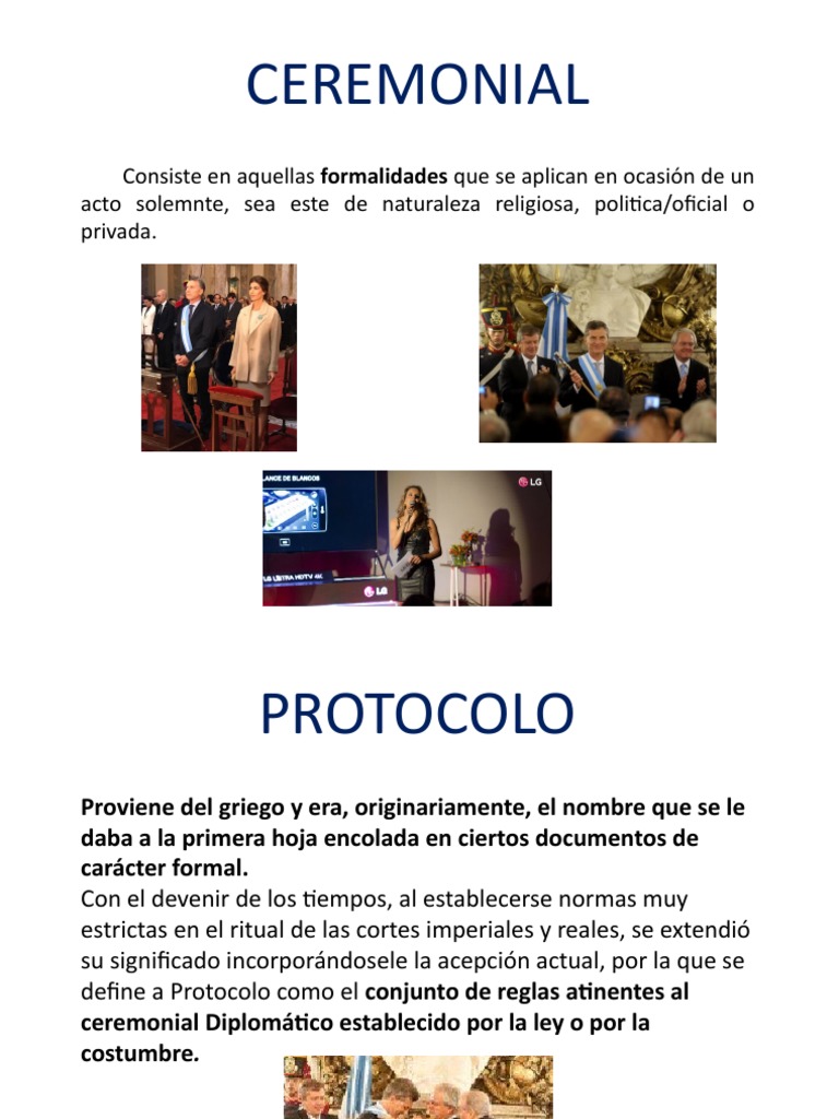 Ceremonial Protocolo y Etiqueta | PDF