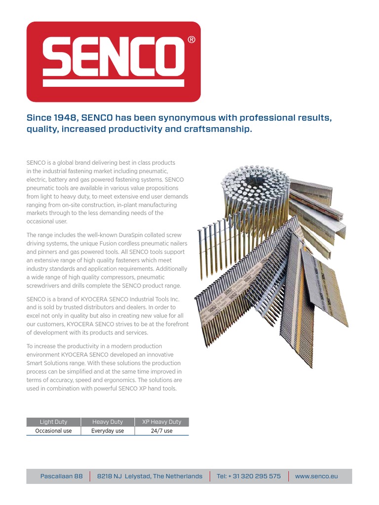 Article Senco | PDF | Manufactured Goods | Mechanical Engineering