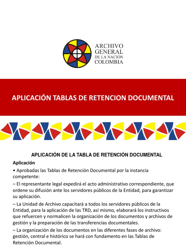 Presentacion AGN-Aplicación de Las TRD | PDF | Archivo de computadora | Muestreo (Estadísticas)