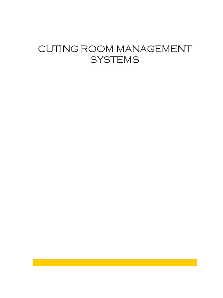 Cutting Room Management System | PDF | Knitting | Knife
