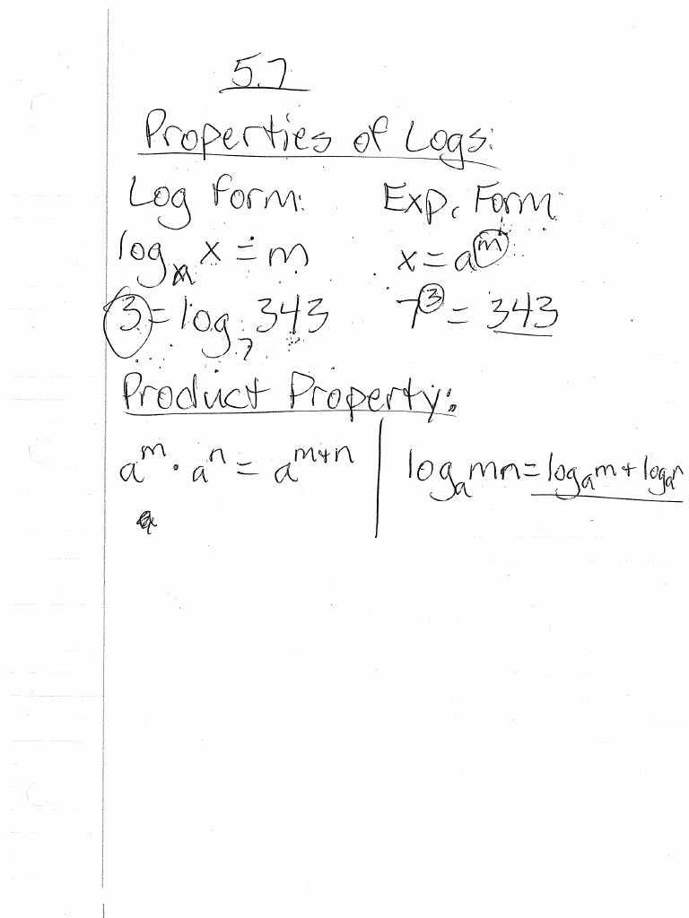 Logarithm Properties Practice Assignment | PDF | Science & Mathematics