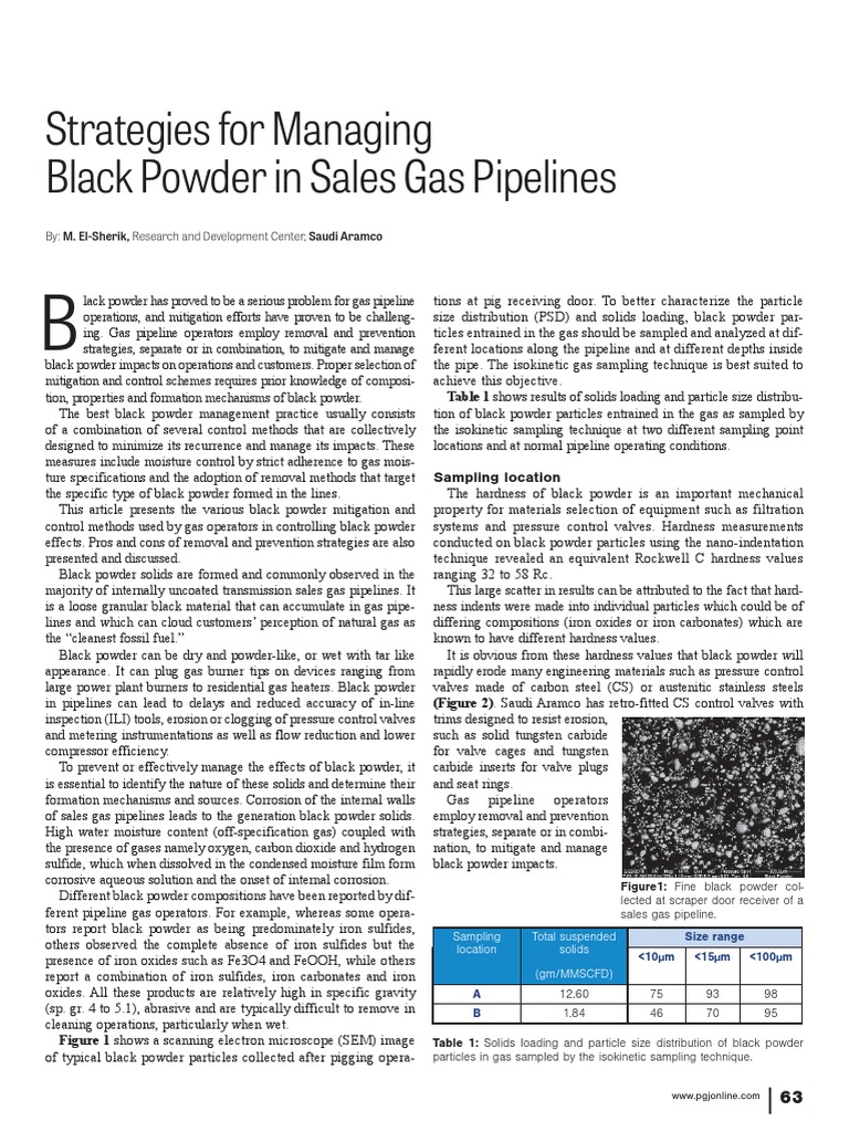 Black Powder in Gas Pipeline PDF | PDF | Pipeline Transport | Corrosion