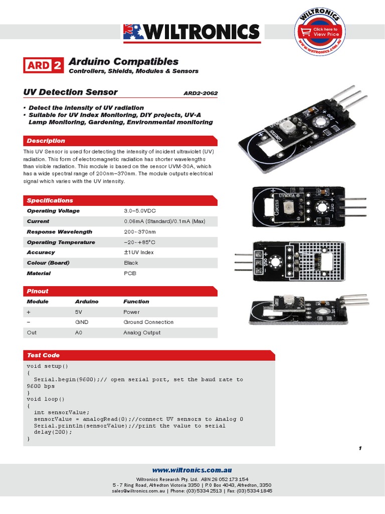 Uvm30a Datasheet | PDF | Ultraviolet | Electromagnetic Radiation