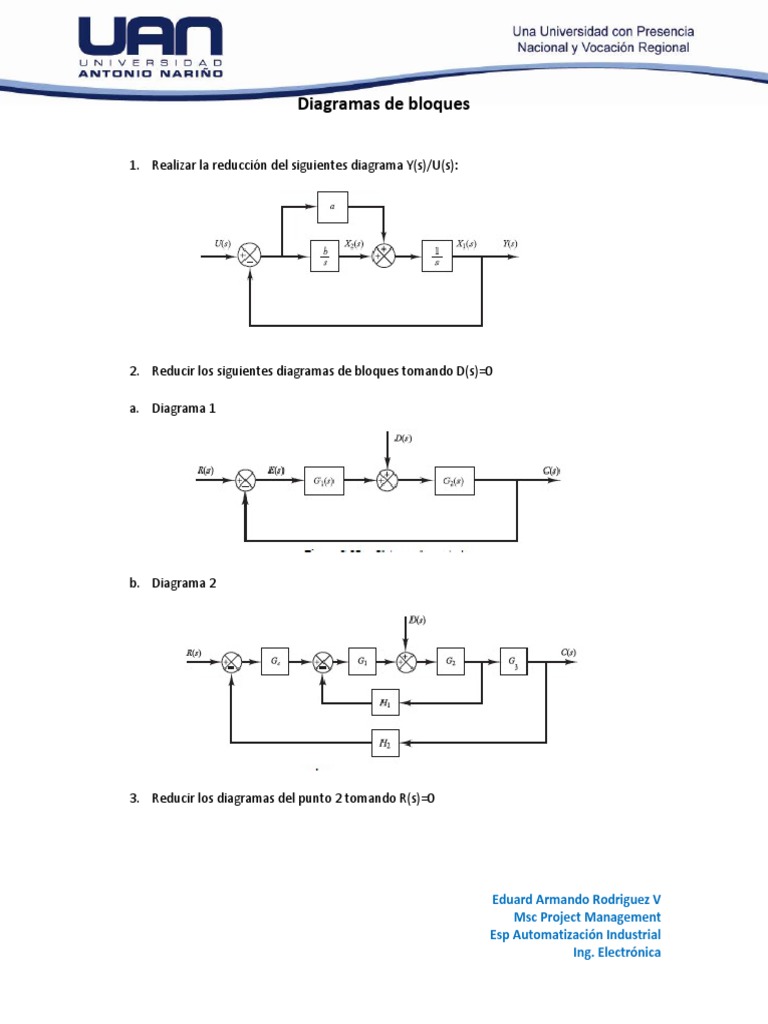 Ejercicios de Reducción de Diagramas de Bloques | PDF