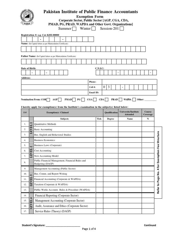 PIPFA Exemption Form | PDF | Accounting | Taxes