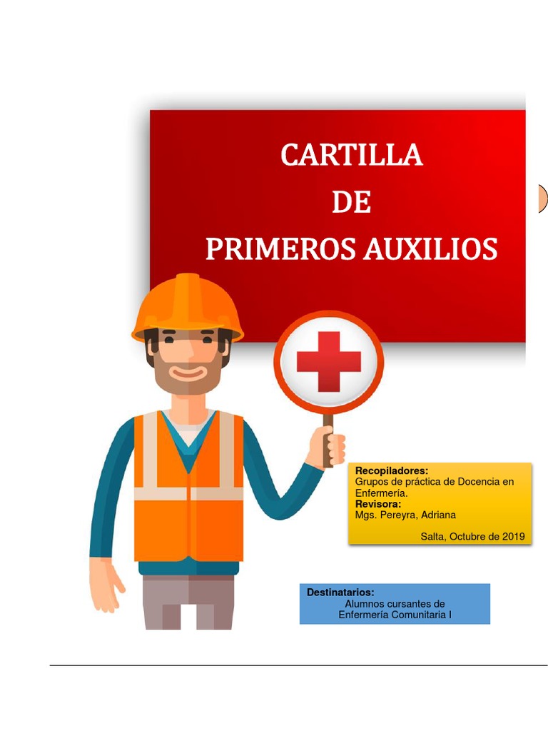 Cartilla de Primeros Auxilios | PDF | Reanimación cardiopulmonar | Lesión