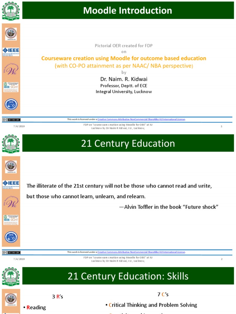 Moodle Introduction | PDF | Moodle | Educational Technology