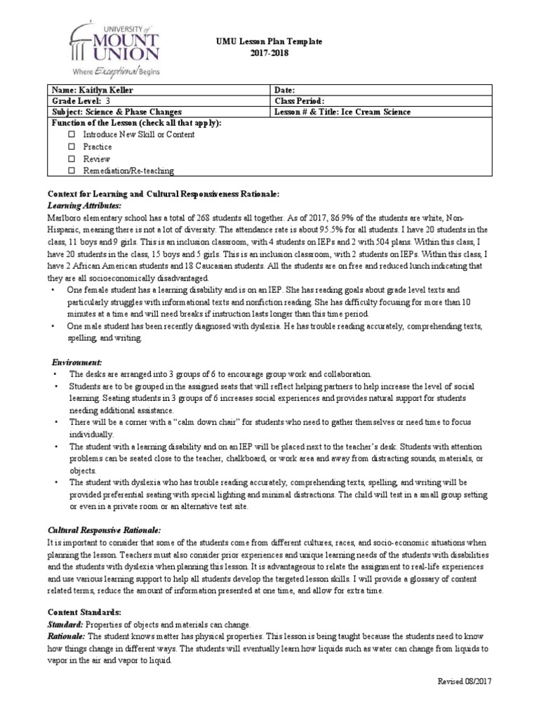 Thematic Lesson Plan | PDF | Inclusion (Education) | Individualized ...