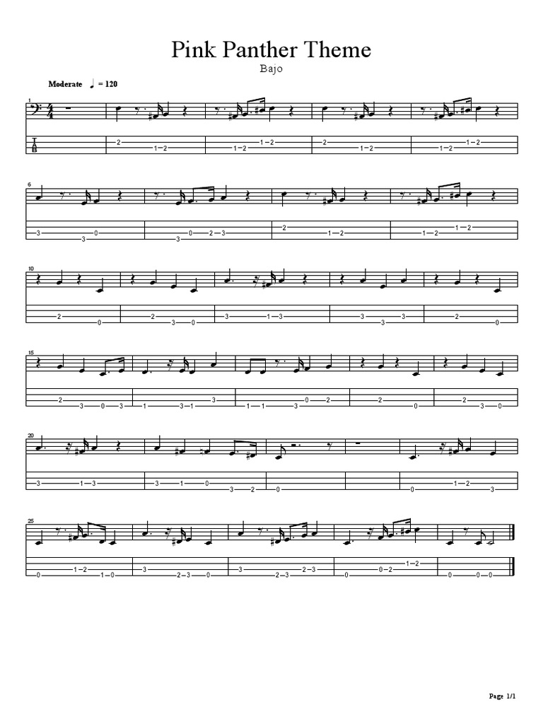 Pantera Rosa-Bajo | PDF